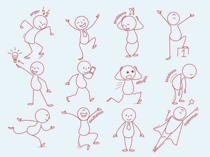 Stickman Cartoon Vector Images (over 7,600)
