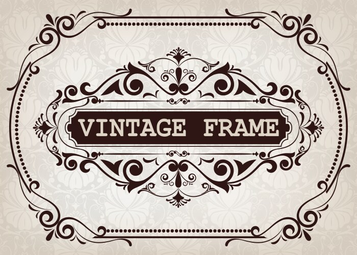 Vintage frame Royalty Free Vector Image - VectorStock