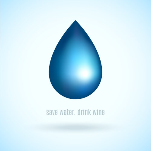 One big blue drop Royalty Free Vector Image - VectorStock