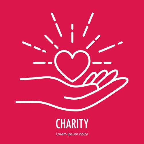 Logo template for charity Royalty Free Vector Image