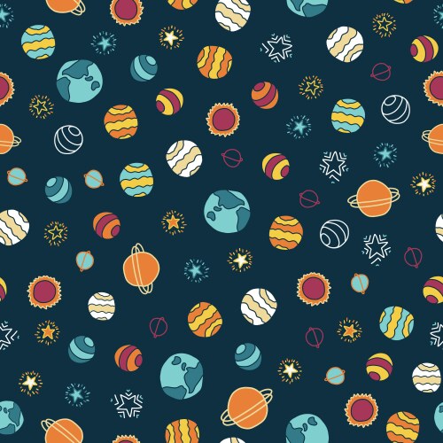 Space galaxy seamless background Royalty Free Vector Image