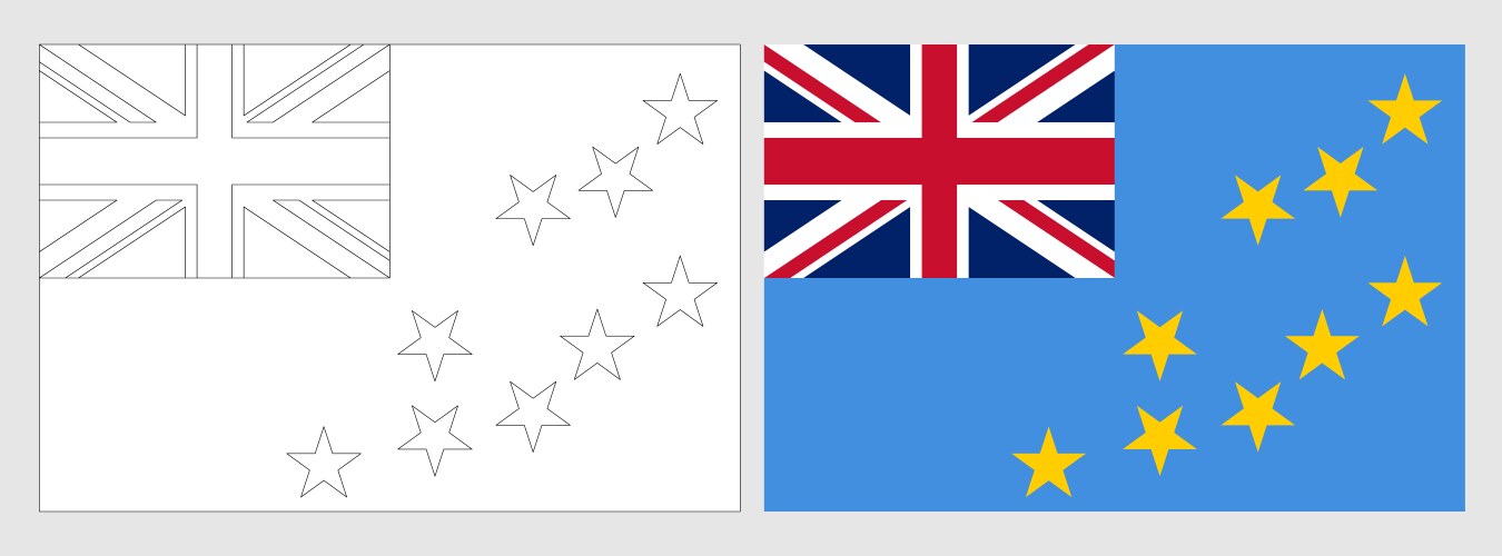 Coloring flag set of djibouti Royalty Free Vector Image