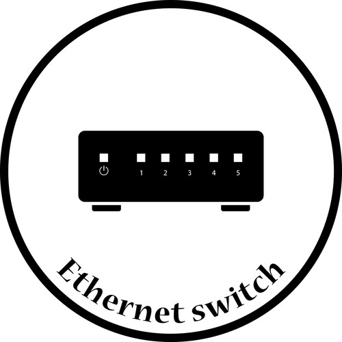 Ethernet switch icon Royalty Free Vector Image