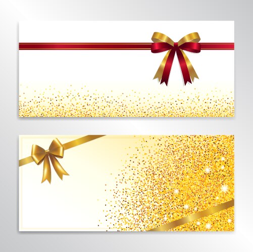 Elegant gift voucher or card template Royalty Free Vector