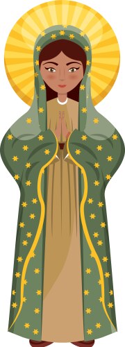 Holy virgin mary icon Royalty Free Vector Image