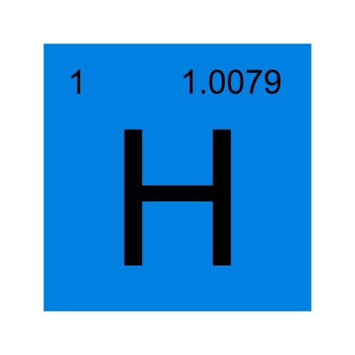 Hydrogen Periodic Table Square