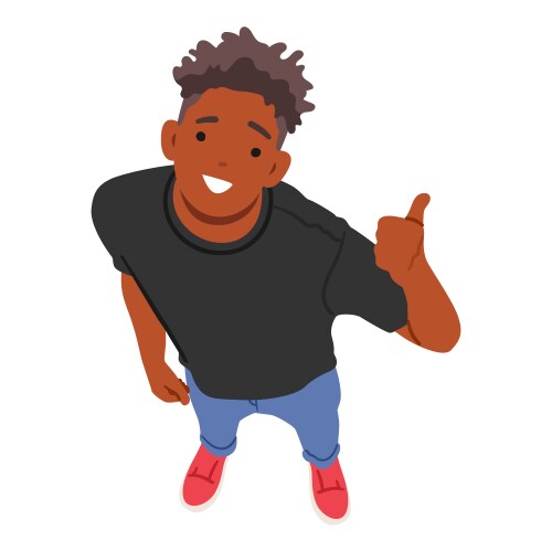 Man sitting on floor looking up Royalty Free Vector Image