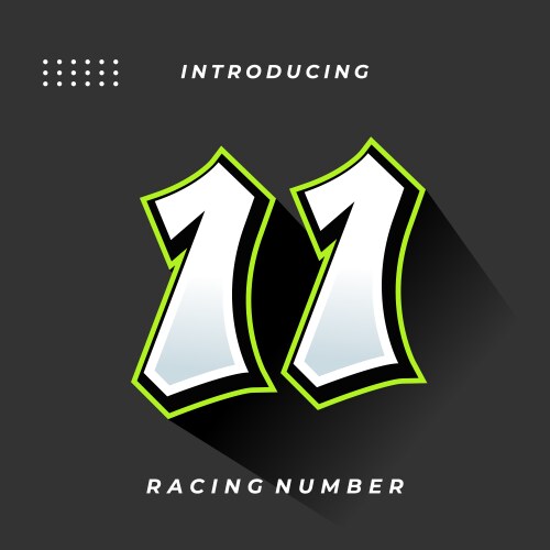 Racing number 25 logo design Royalty Free Vector Image