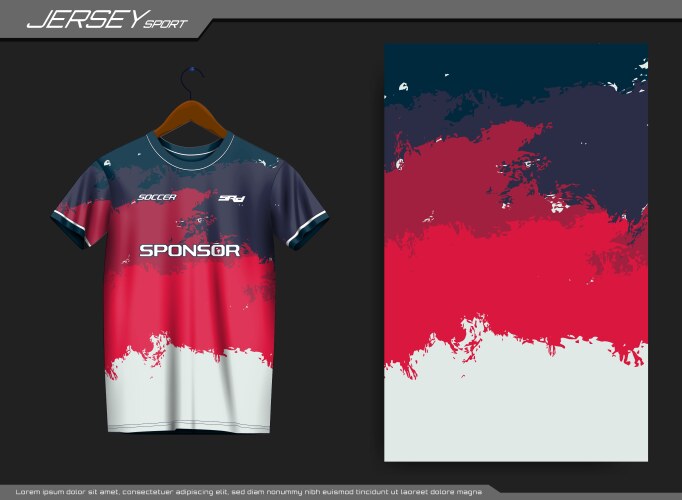 Sports geometric racing jersey design Royalty Free Vector