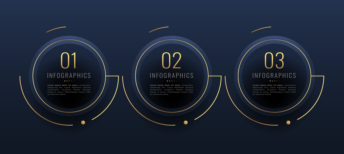 Modern 3 step business marketing sequence Vector Image