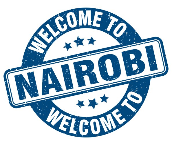 Welcome to nairobi stamp round sign Royalty Free Vector