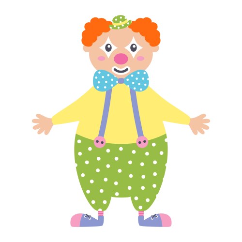 Cartoon circus giraffe Royalty Free Vector Image