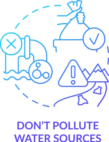 Dont pollute water sources concept icon Royalty Free Vector