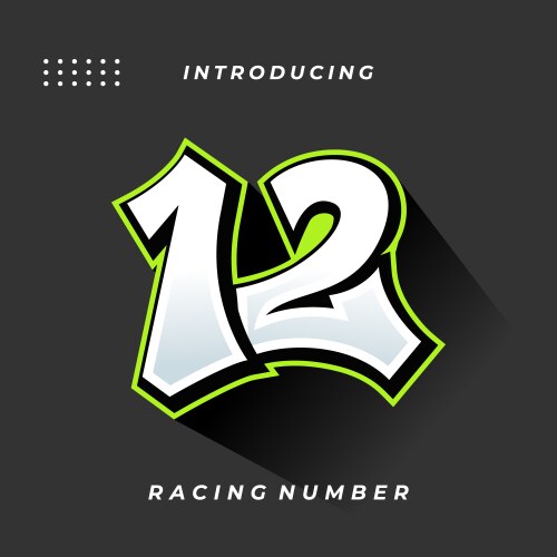 Racing number 25 logo design Royalty Free Vector Image