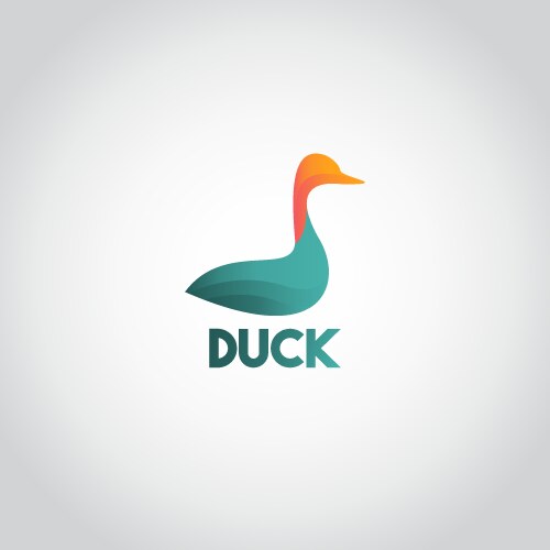 Duck logo template design Royalty Free Vector Image