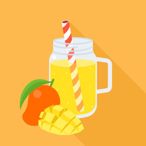 Mango smoothie Royalty Free Vector Image - VectorStock