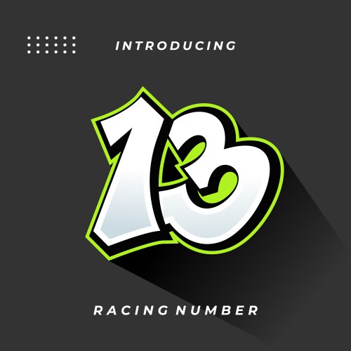 Race number 30 logo design Royalty Free Vector Image