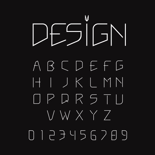 Alphabet design set-minimalist style Royalty Free Vector