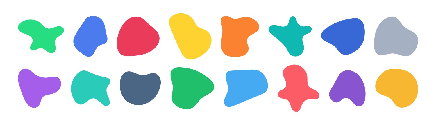 Incorrect blob shapes Royalty Free Vector Image