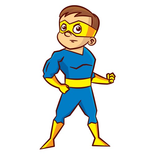 Cartoon math equals symbol superhero character Vector Image