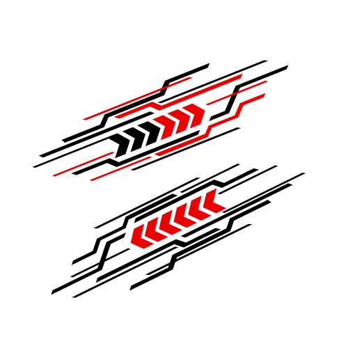 Car wrap decal design Royalty Free Vector Image