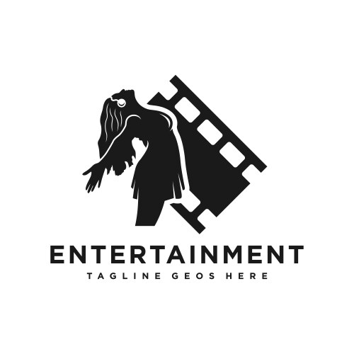 Entertainment logo design Royalty Free Vector Image