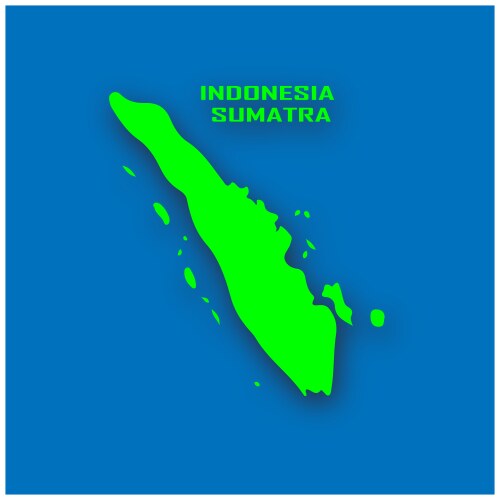 Map of sumatra island symbol design Royalty Free Vector