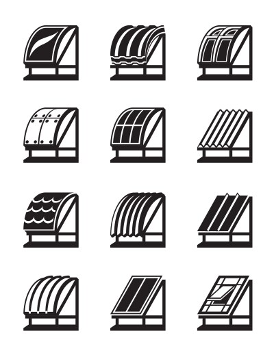 Roof housetop construction materials Royalty Free Vector