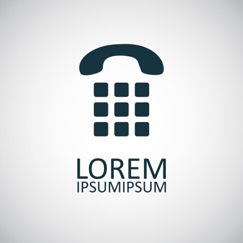 Phone icon old telephone for office retro rotary Vector Image