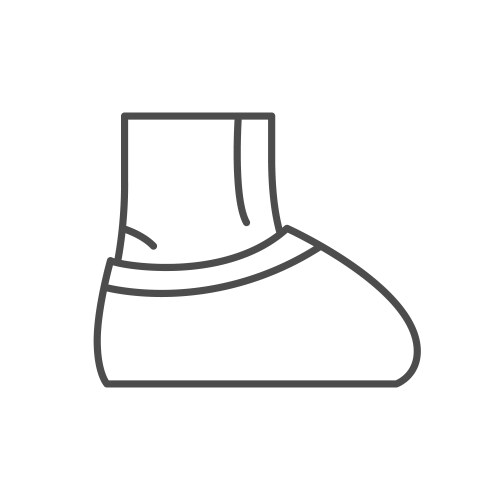 Shoe covers icon protective medical Royalty Free Vector