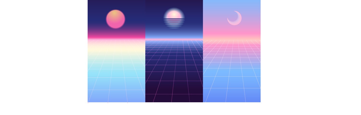 Retro Synthwave Sun Vector Images (over 950)