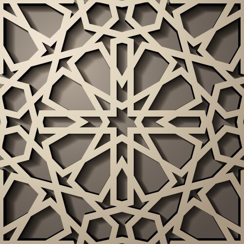 Background with 3d seamless pattern in islamic Vector Image