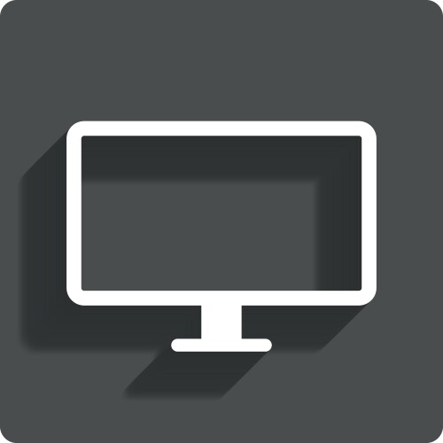 Computer widescreen monitor sign icon Royalty Free Vector