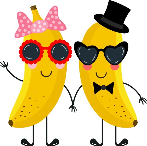 Cute banana mascot doing yoga meditation Vector Image