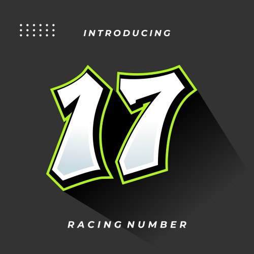Racing number 25 logo design Royalty Free Vector Image