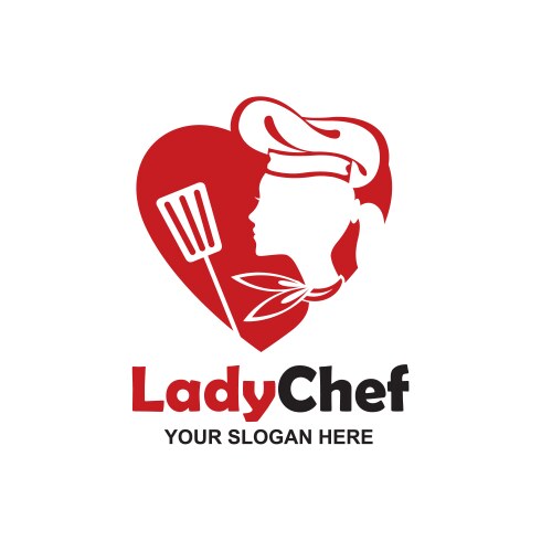 Girl chef emblem Royalty Free Vector Image - VectorStock