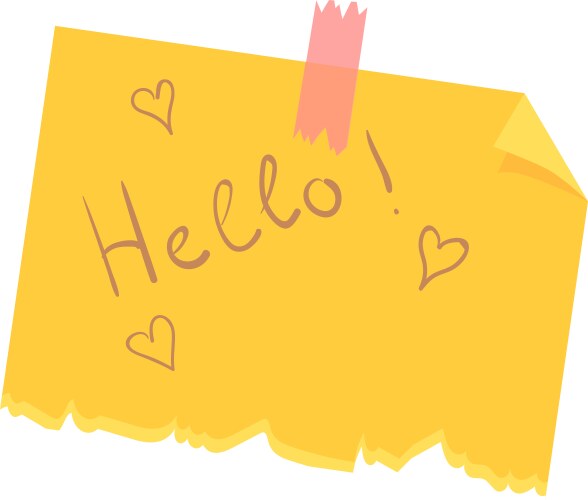 Cute paper note and printable Royalty Free Vector Image