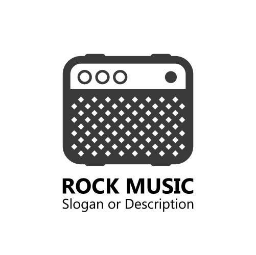 Electric and bass guitar headstock silhouettes Vector Image