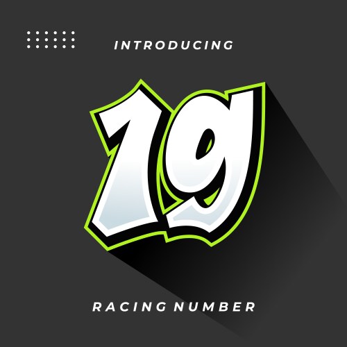 Racing number 25 logo design Royalty Free Vector Image