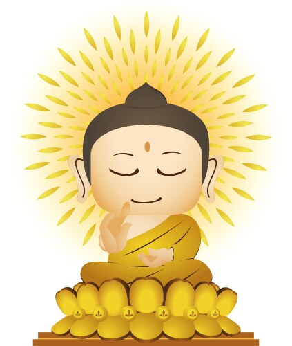 Buddha cartoon Royalty Free Vector Image - VectorStock