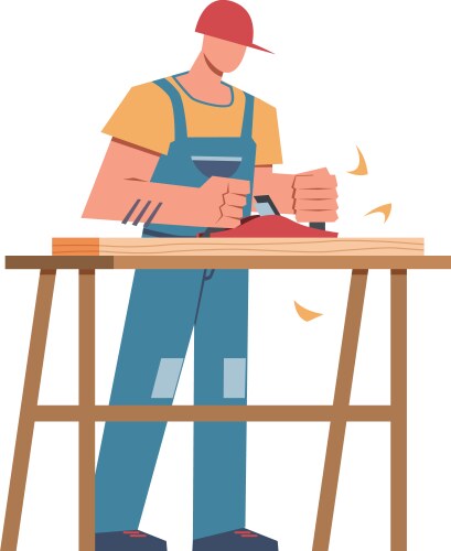 Carpenter cartoon Royalty Free Vector Image - VectorStock
