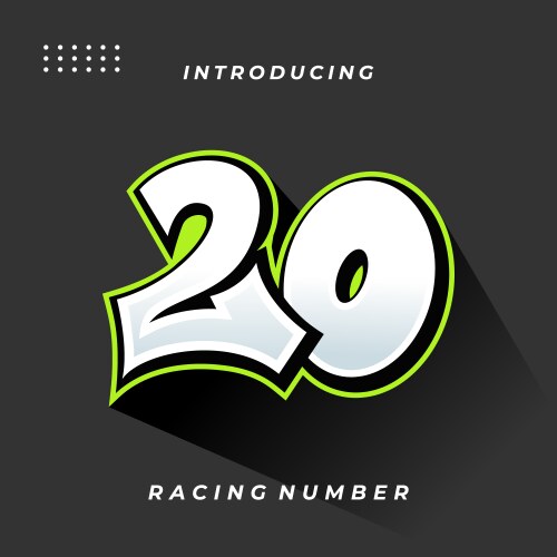 Racing number 25 logo design Royalty Free Vector Image