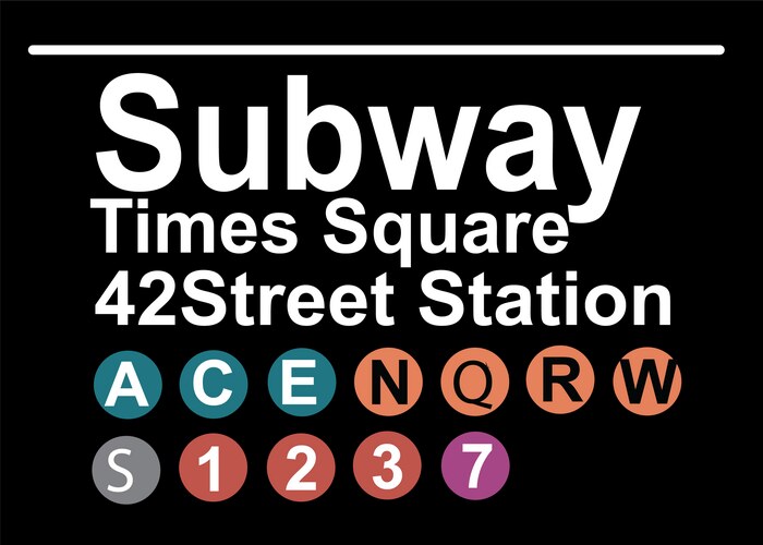 Times Square Subway Station Royalty Free Vector Image