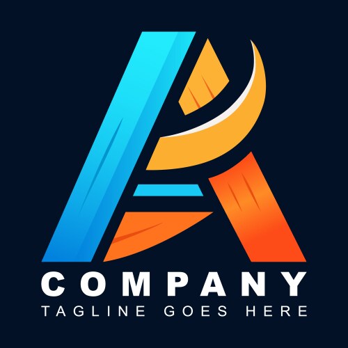 Creative letter a logo design template Royalty Free Vector