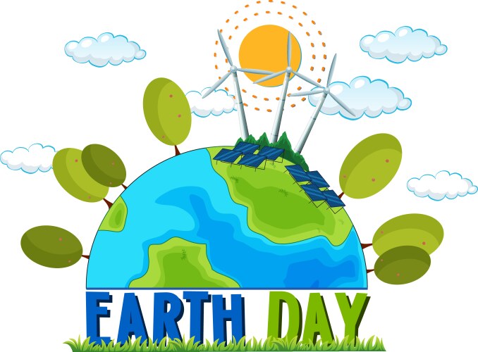 Save earth poster Royalty Free Vector Image - VectorStock
