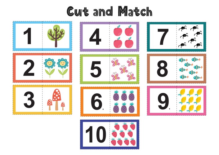 Gray color cut elements and match them Royalty Free Vector