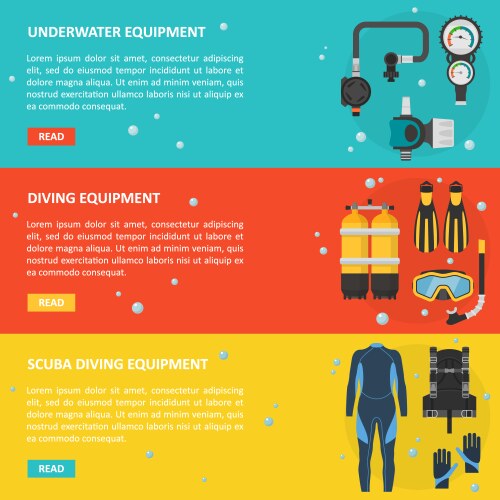 Extreme diving isometric banner Royalty Free Vector Image