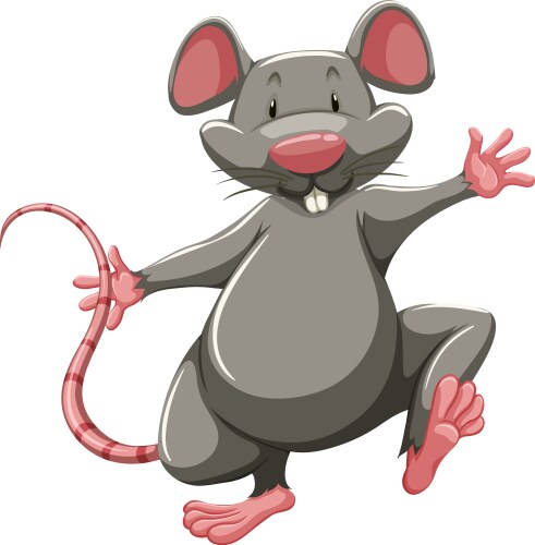 Cartoon rat waving hand Royalty Free Vector Image