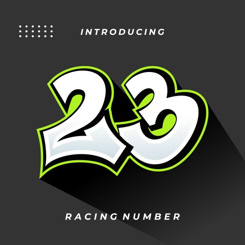Racing number 25 logo design Royalty Free Vector Image