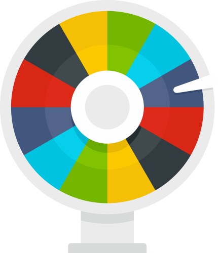 Fortune wheel in flat style blank template game Vector Image